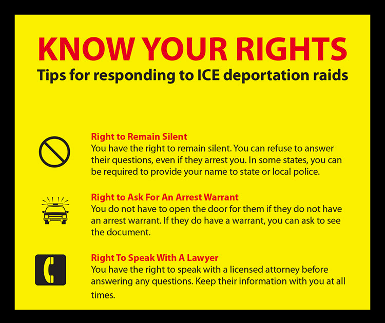 KNOW YOUR RIGHTS: Tips for responding to ICE deportation raids - UNITE HERE Local 11