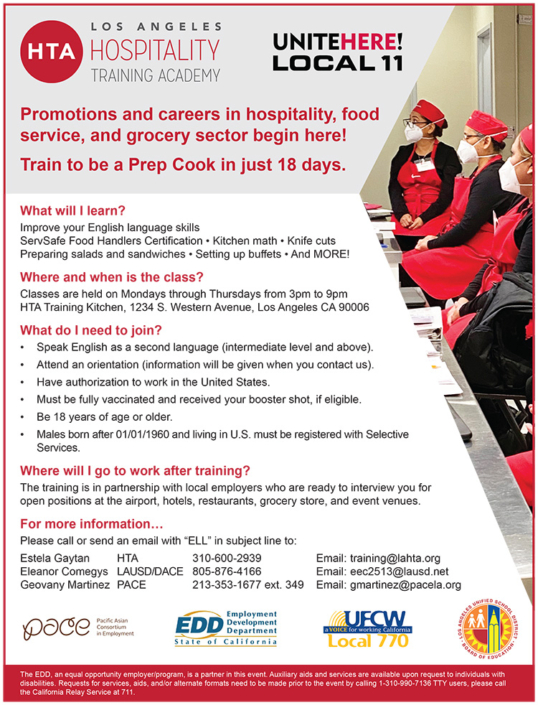 HOSPITALITY TRAINING ACADEMY - UNITE HERE Local 11